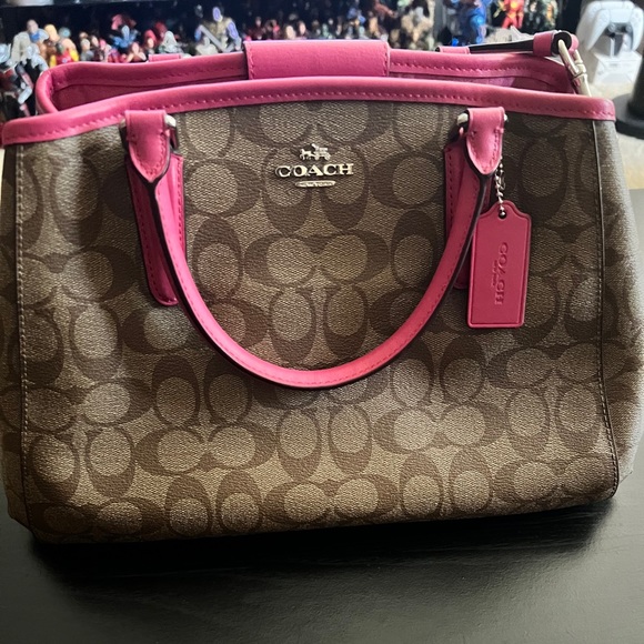 Bags | Coach Large Satchel Signature Hot Pink | Poshmark